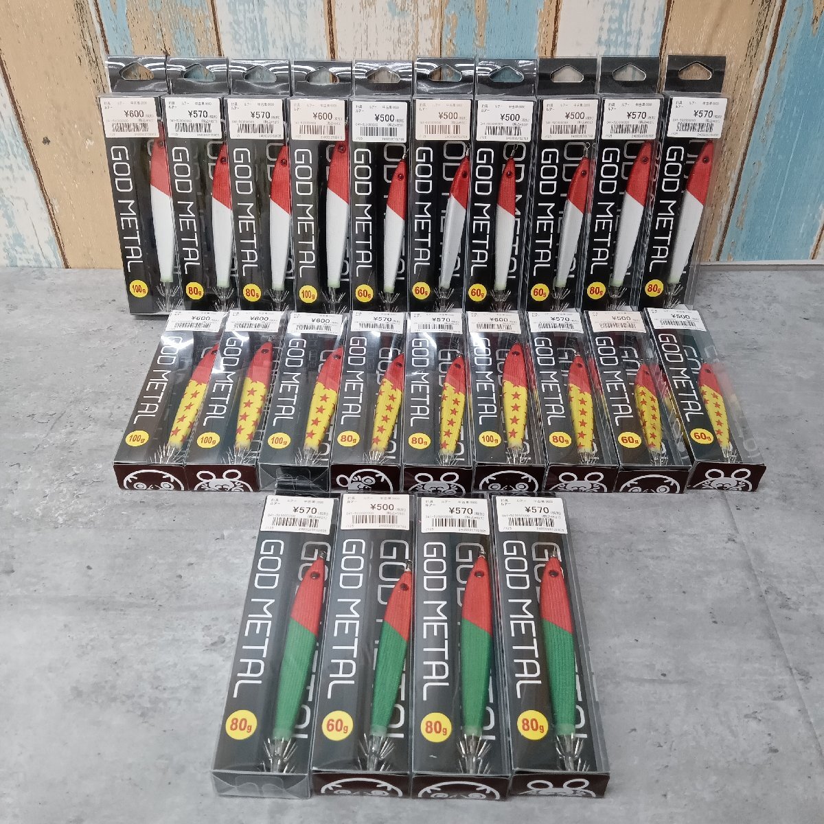 ゴッドメタル イカメタルゲーム 鉛スッテ 60g 80g 100g 23個セット 赤白 赤緑 赤黄色星(ルアー用品)｜売買されたオークション情報、yahooの商品情報をアーカイブ公開 ...