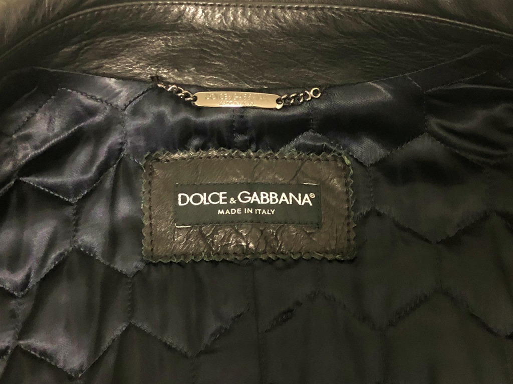 日本代購代標第一品牌【樂淘letao】－【希少】DOLCE&GABBANA ドルチェ＆ガッバーナ ダブルレザージャケット/Pコート46