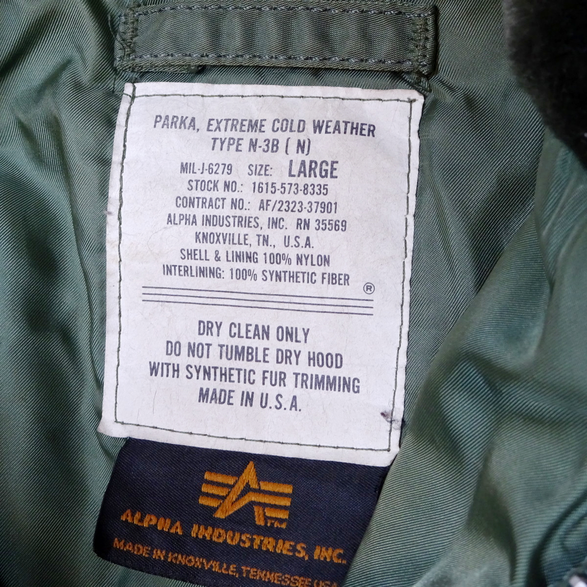 Yahoo!オークション - 米国製 ALPHA INDUSTRIES N3B FLIGHT JACKET ア...