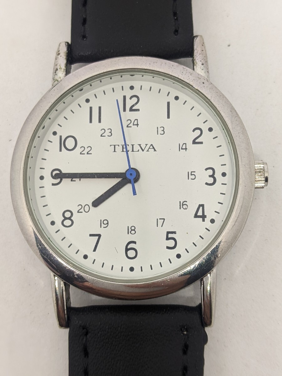 Yahoo!オークション - TELVA TEV-2409 アナログ腕時計 クォーツ 3針 電...