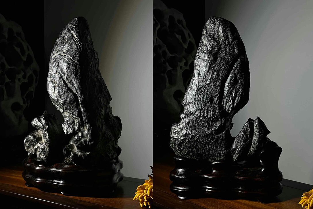 Yahoo!オークション - 渡鶴羽 P292清時代 霊璧石 文人賞石・時代物・...