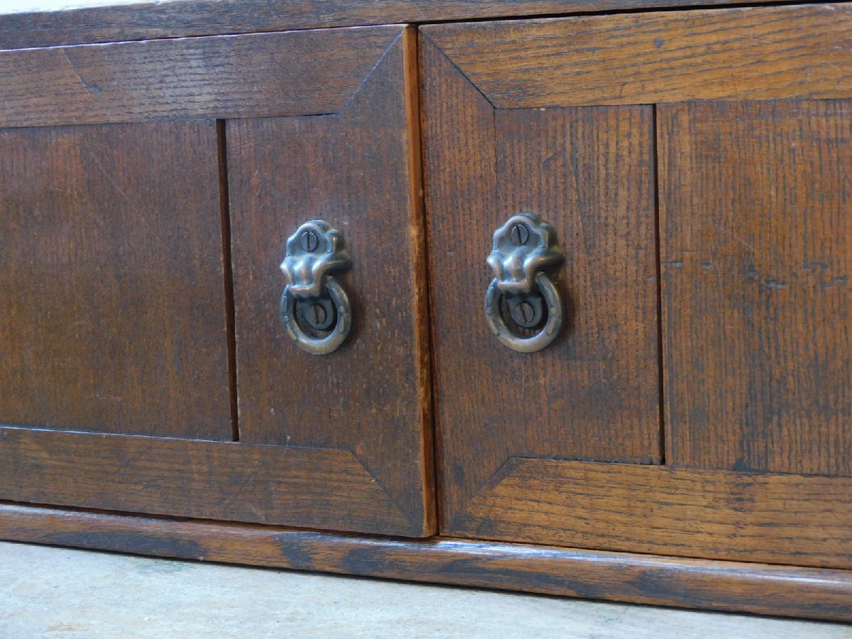 Yahoo!オークション - オーク材 ローボード・戸棚 HK-a-04657 / 古道具...