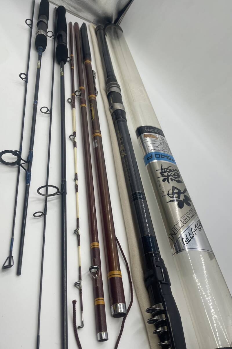 釣り竿 ロッド 4本 まとめ セット 海鱗 NFT 5/540P DAIWA 島影 240H SZM BLACK SPIN BS602 WANDER STICK SP-50UL イカ バス ...