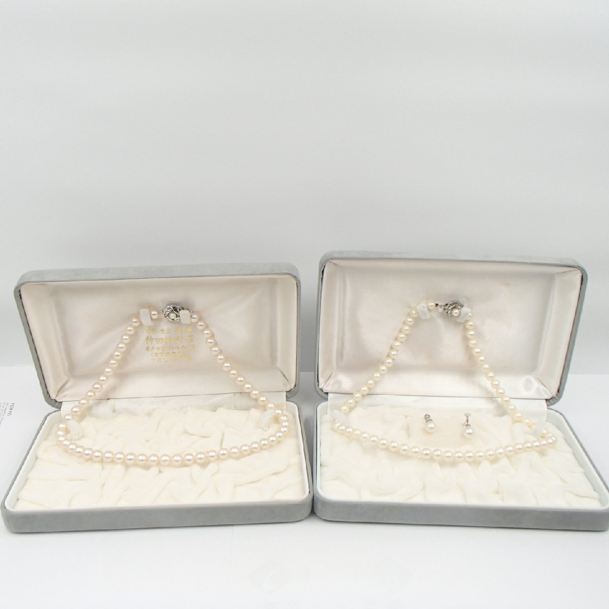 Yahoo!オークション - パール ネックレス イヤリング /K18 K14WG 約2....