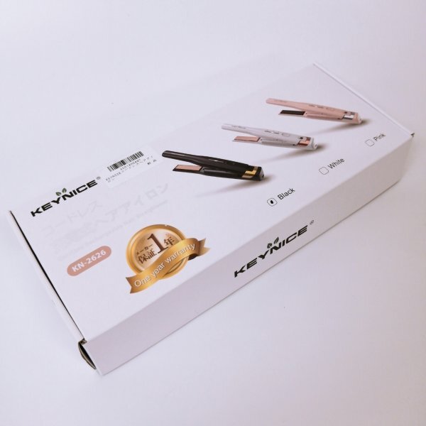 Yahoo!オークション - KEYNICE コードレスヘアアイロン KN-2626 ブラッ...