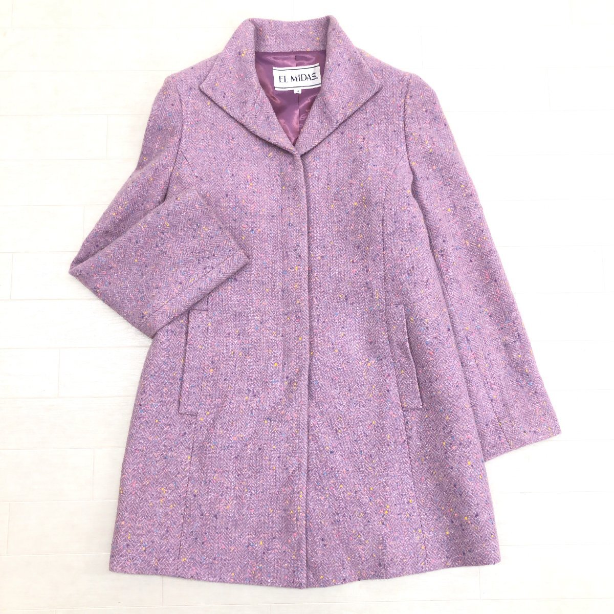 Yahoo!オークション - 美品 EL MIDAS エルミダス ネップツイード アン...