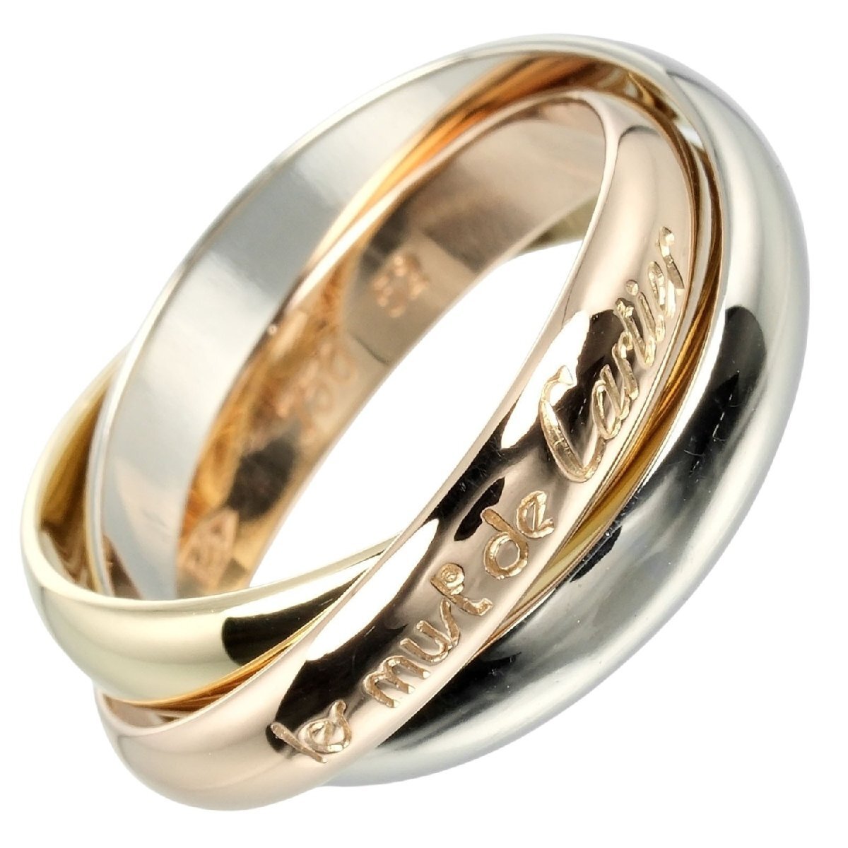 Yahoo!オークション - カルティエ トリニティ 12号 リング 指輪 3.4mm...