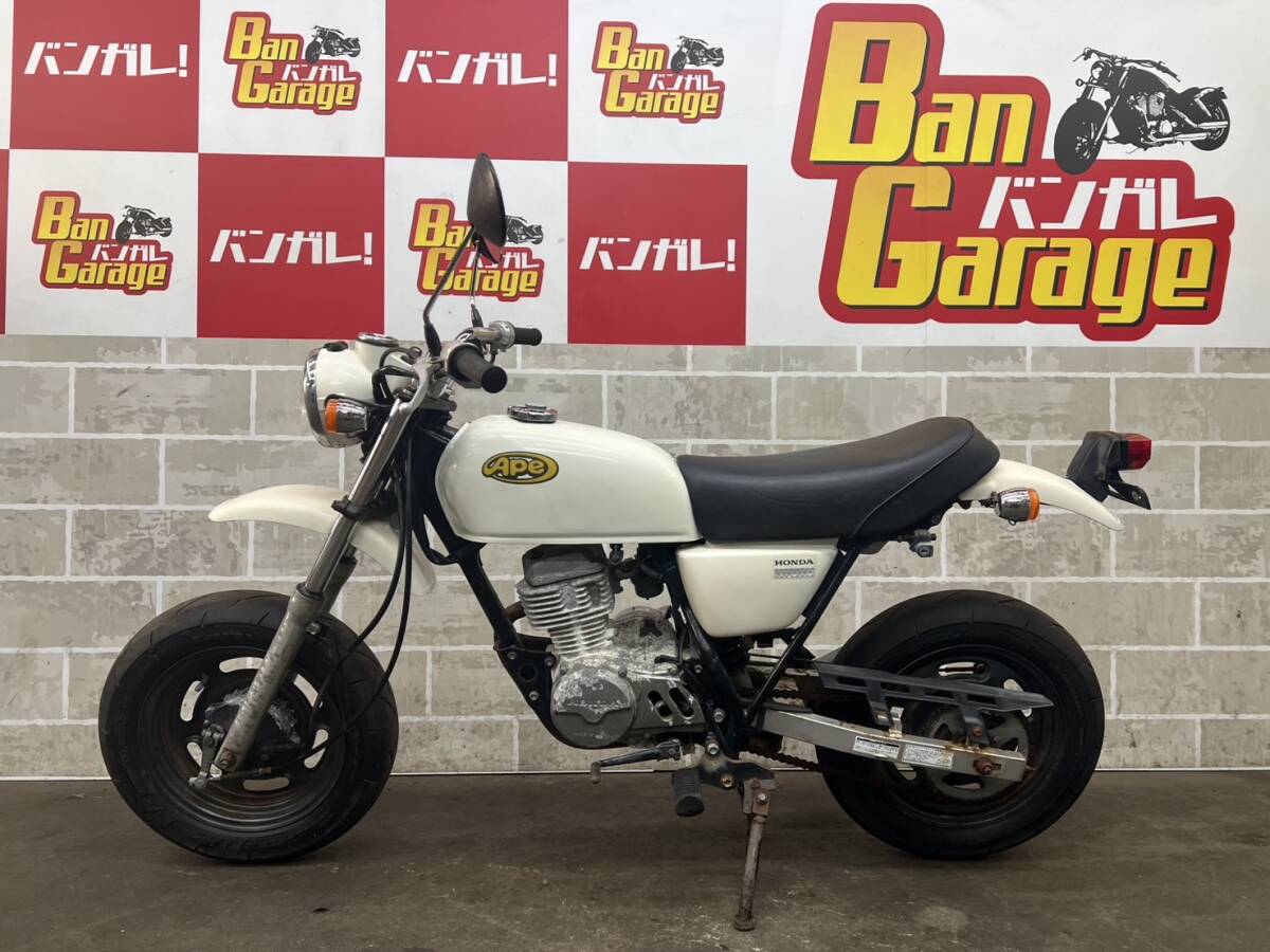 HONDA ホンダ APE50 エイプ50 AC16 販売証明書有り 場内走行確認済み エンジン始動動画有り 未整備 現状車 バンガレ(50cc以下)｜売買されたオークション情報、yahooの ...