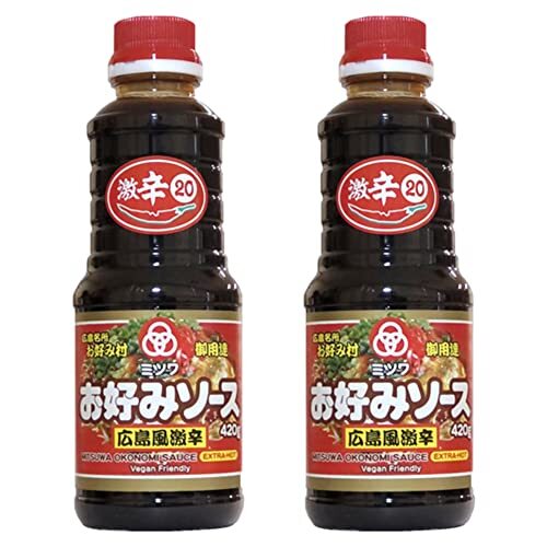 Yahoo!オークション - ミツワ 激辛お好みソース 420g 2本 激辛 広...