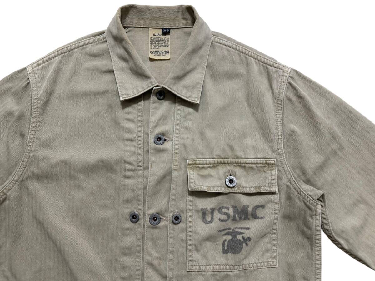 Yahoo!オークション - DENIM DUNGAREE デニムダンガリー ヘリンボーン...