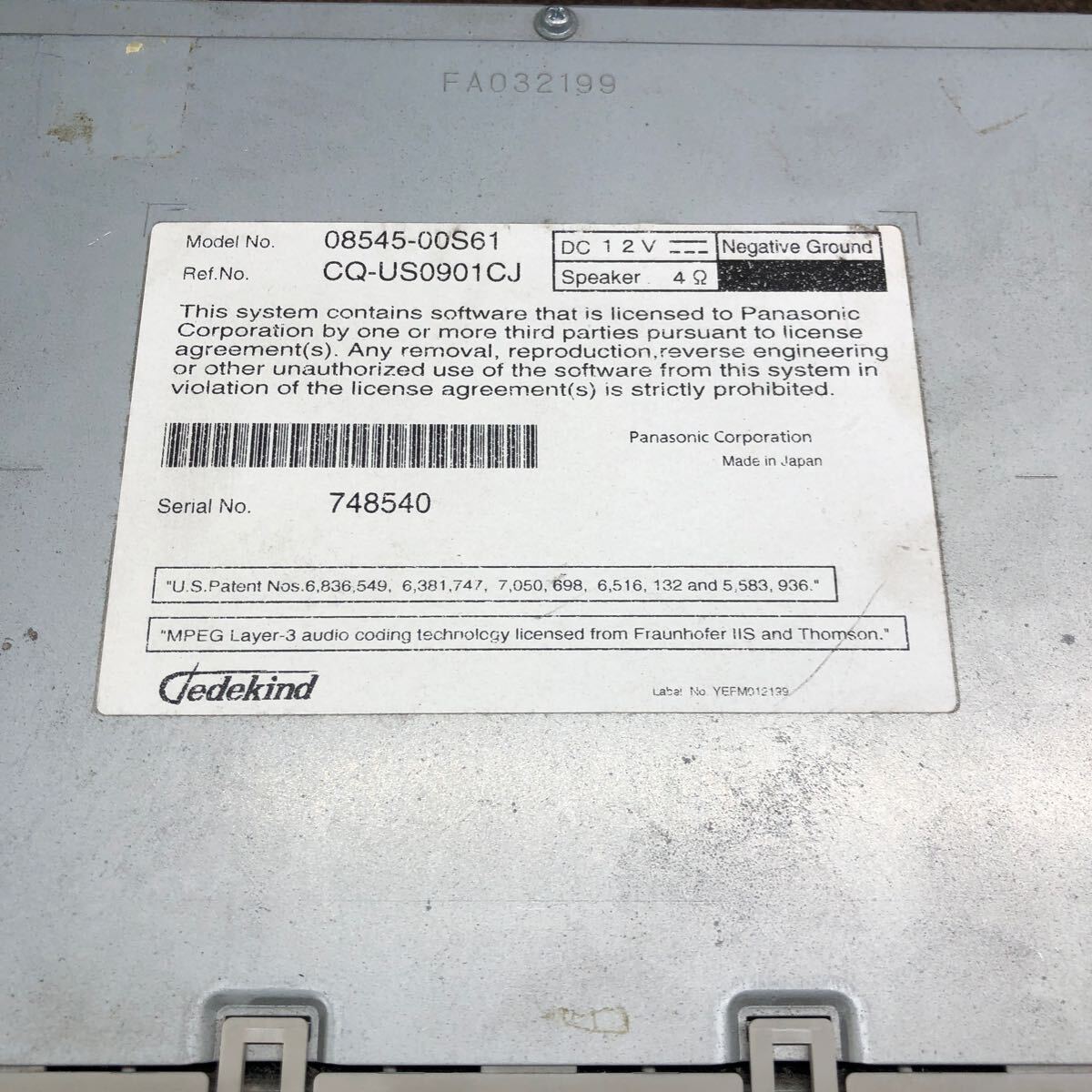 Yahoo!オークション - AV1-544 激安 カーナビ TOYOTA NSDN-W59 08545-0...