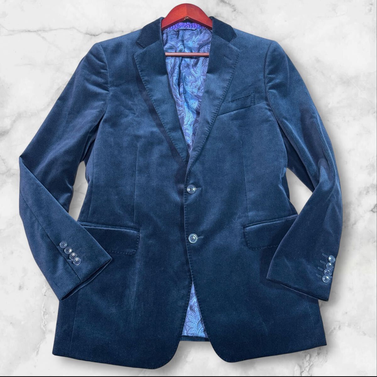 Yahoo!オークション - ほぼ未使用 タグ付き L～XL ETRO エトロ ベロア ...