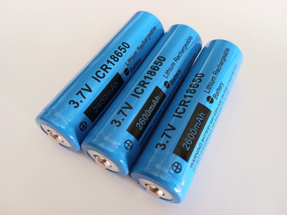 Yahoo!オークション - 18650充電バッテリー 2600mAh ボタンタイプ 充電...
