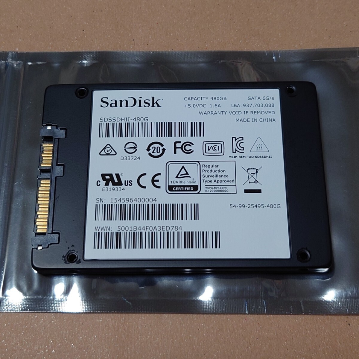 Yahoo!オークション - SanDisk SSD SDSSDHⅡ-480G 480GB 使用時間10025時間