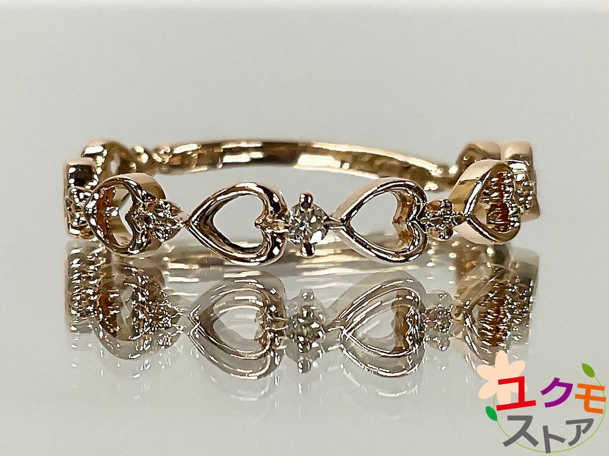 Yahoo!オークション - K10PG 4月誕生石 ダイヤモンド リング 9.5～10号...