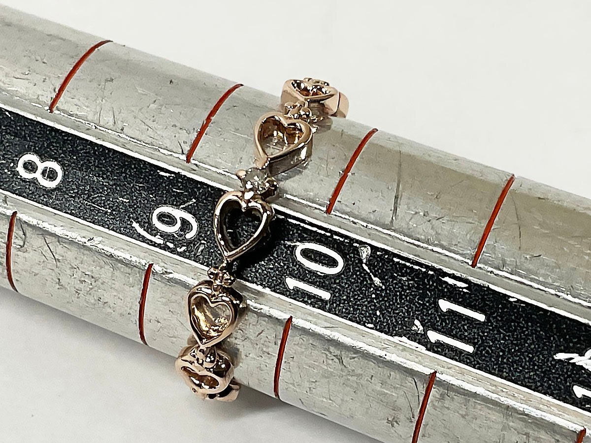 Yahoo!オークション - K10PG 4月誕生石 ダイヤモンド リング 9.5～10号...