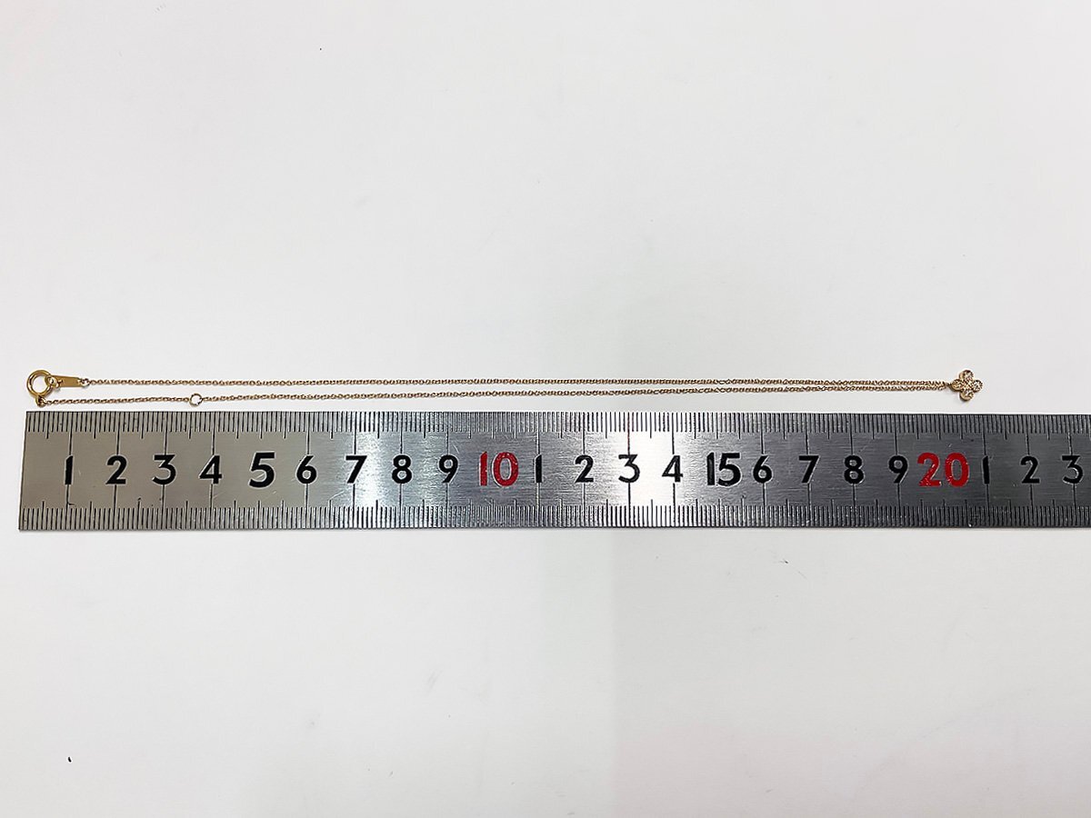 Yahoo!オークション - K18PG D0.04ct クローバーモチーフ ダイヤモンド...