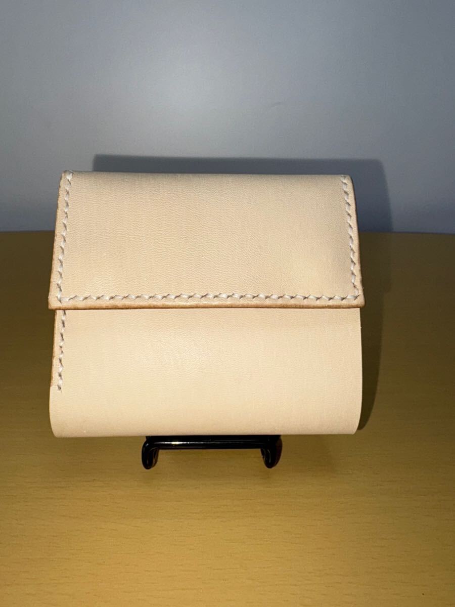 Yahoo!オークション - 栃木レザーヌメ革三つ折りコンパクト財布