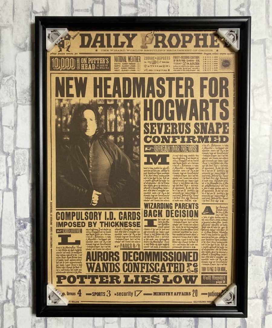 棚:V_H7 ハリー ポッター/日刊予言者新聞 新校長はセブルス スネイプ レトロ調 ポスター sa_wjig JW-R1(その他)｜売買されたオークション情報、yahooの商品情報を ...