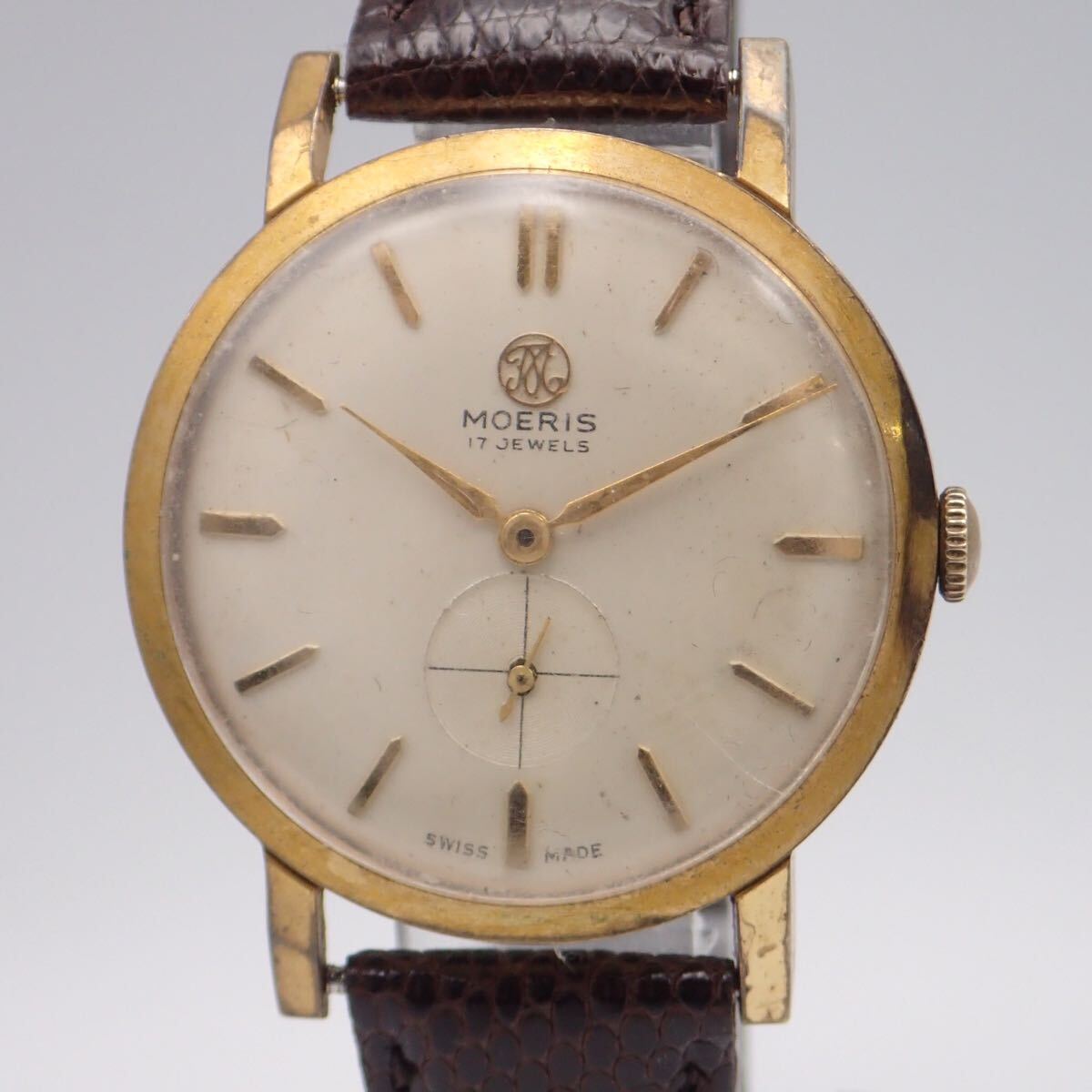 Yahoo!オークション - え10264/MOERIS モーリス/手巻き/メンズ腕時計/K...