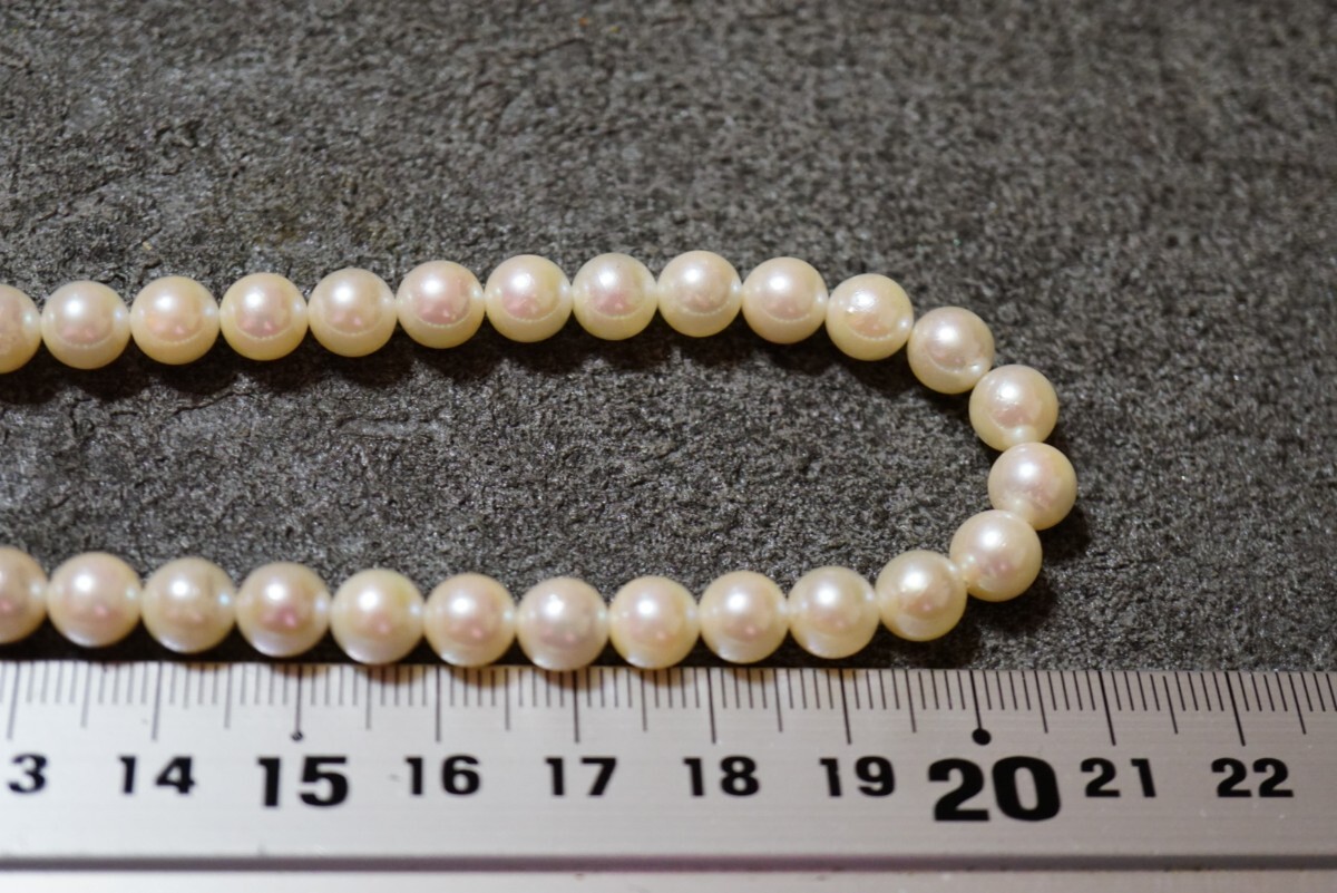 Yahoo!オークション - x66 アコヤ真珠 6.8㎜ 本真珠 パール ネックレス...