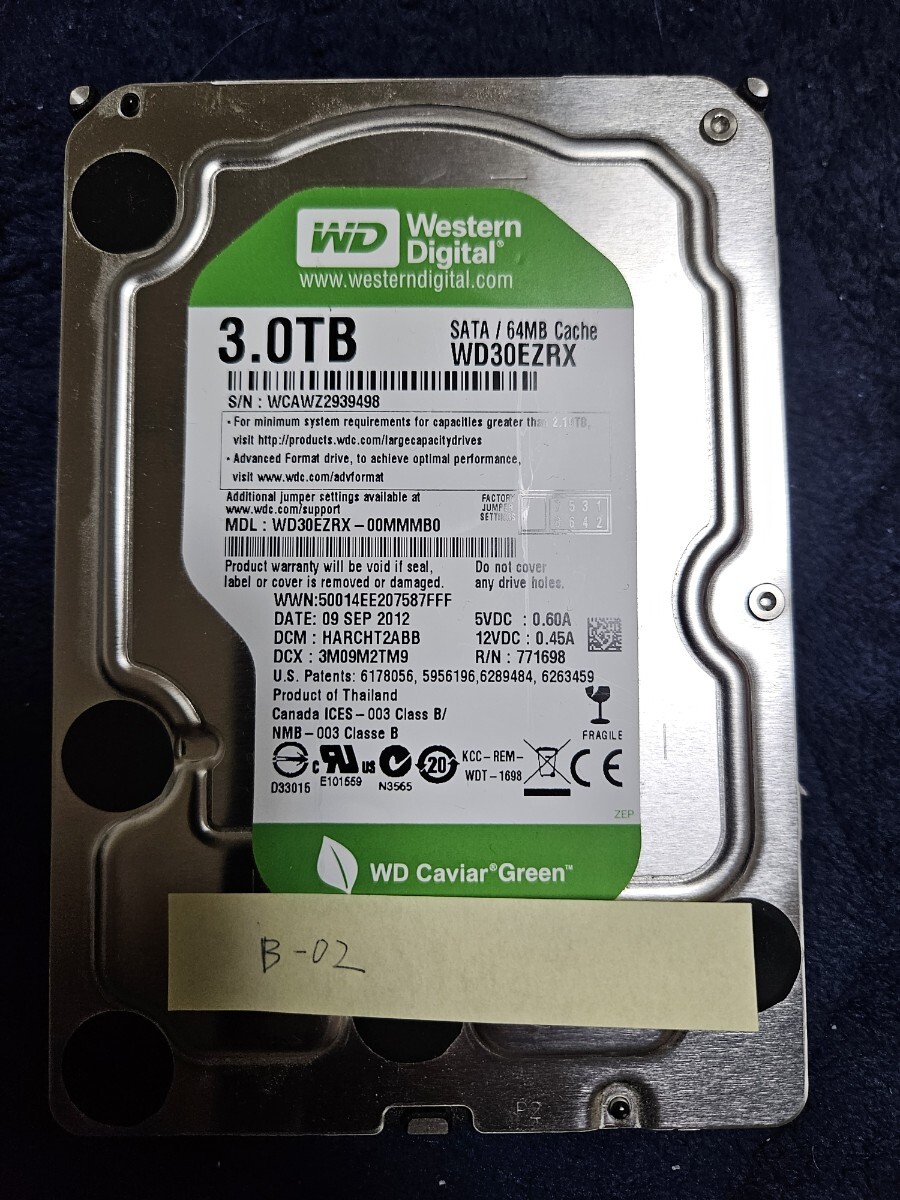 Yahoo!オークション - Western Digital WD30EZRX 3TB (B-02) HDD SATA ...