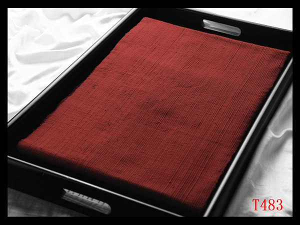 Yahoo!オークション - 蔵【T483】厳選美品 綿紬 無地 紅海老茶色地 気...