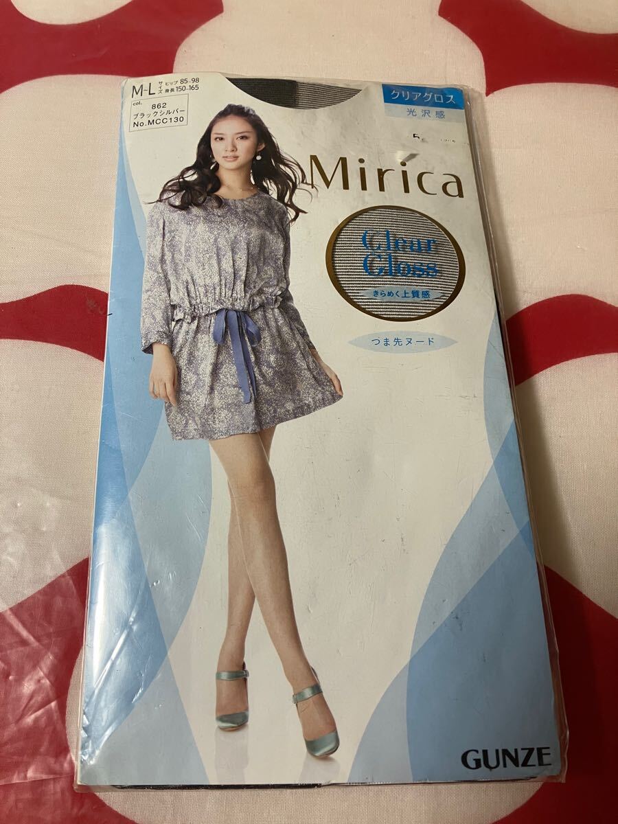 Yahoo!オークション - gunze mirica クリアグロス 光沢感 パンティスト...