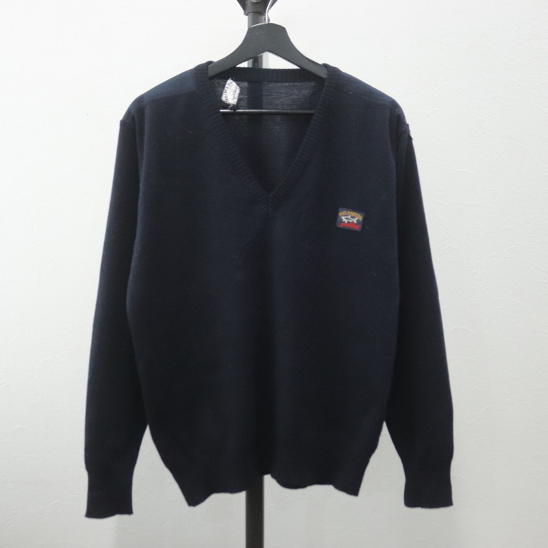 Yahoo!オークション - r484 90sビンテージ PAUL&SHARK ウールニットセ...