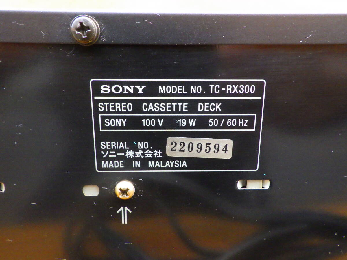 Yahoo!オークション - ジャンク ソニー TC-RX300 ステレオカセットデッ...