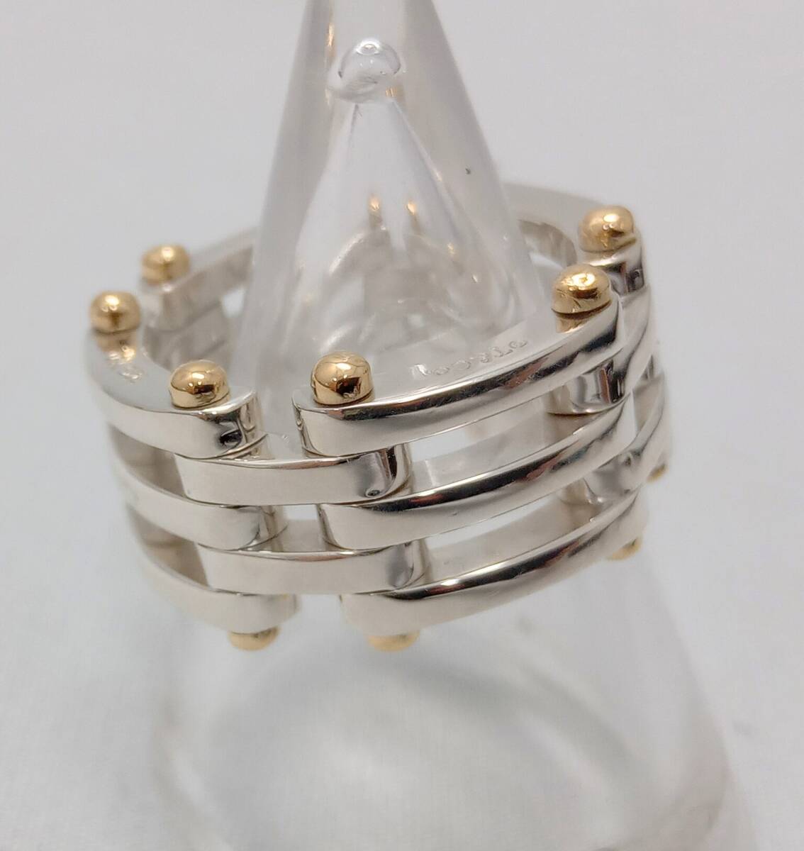 Yahoo!オークション - TIFFANY＆Co．ティファニー SV ／K18 リング ゲ...