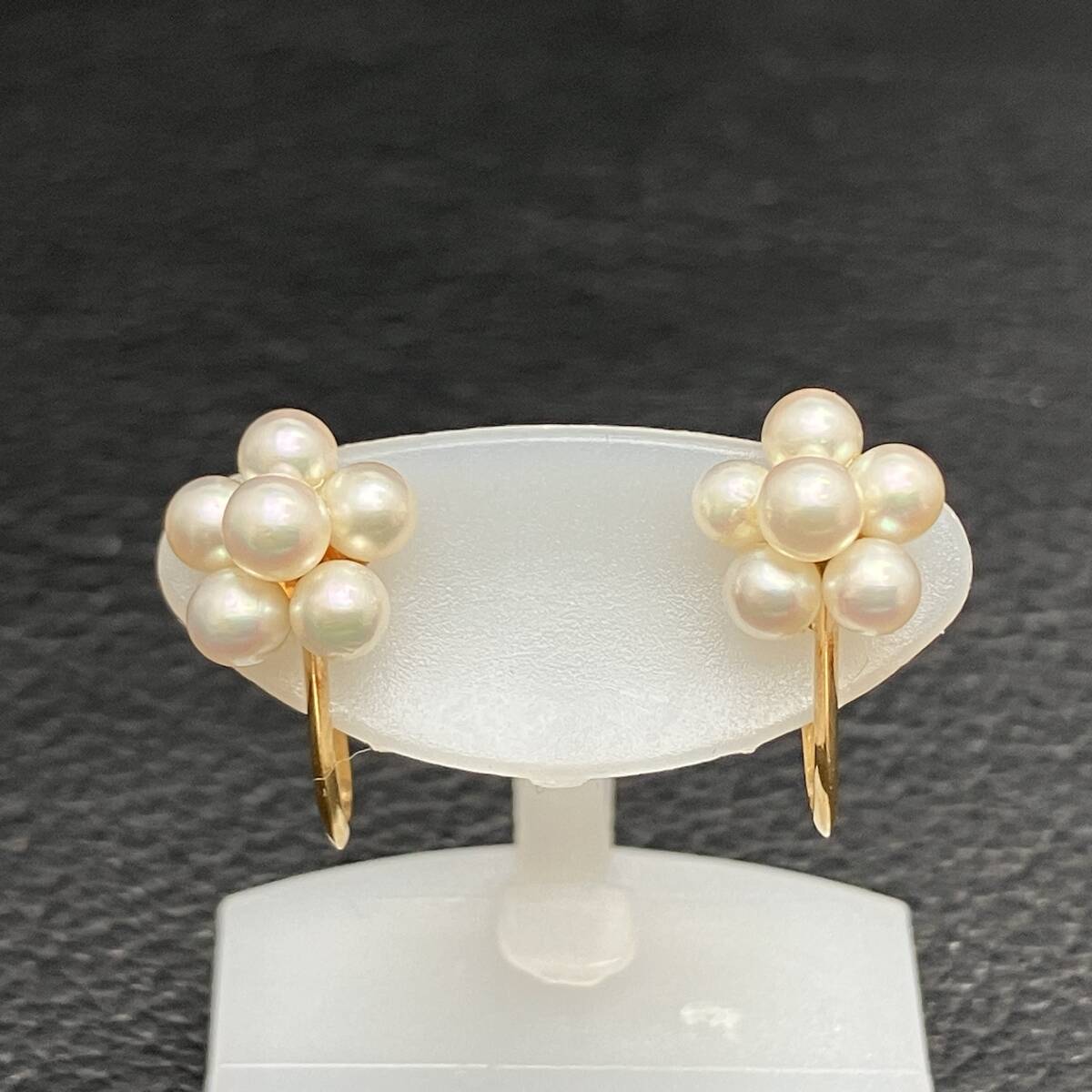 Yahoo!オークション - パール モチーフ デザイン イヤリング K18 2.2g ...