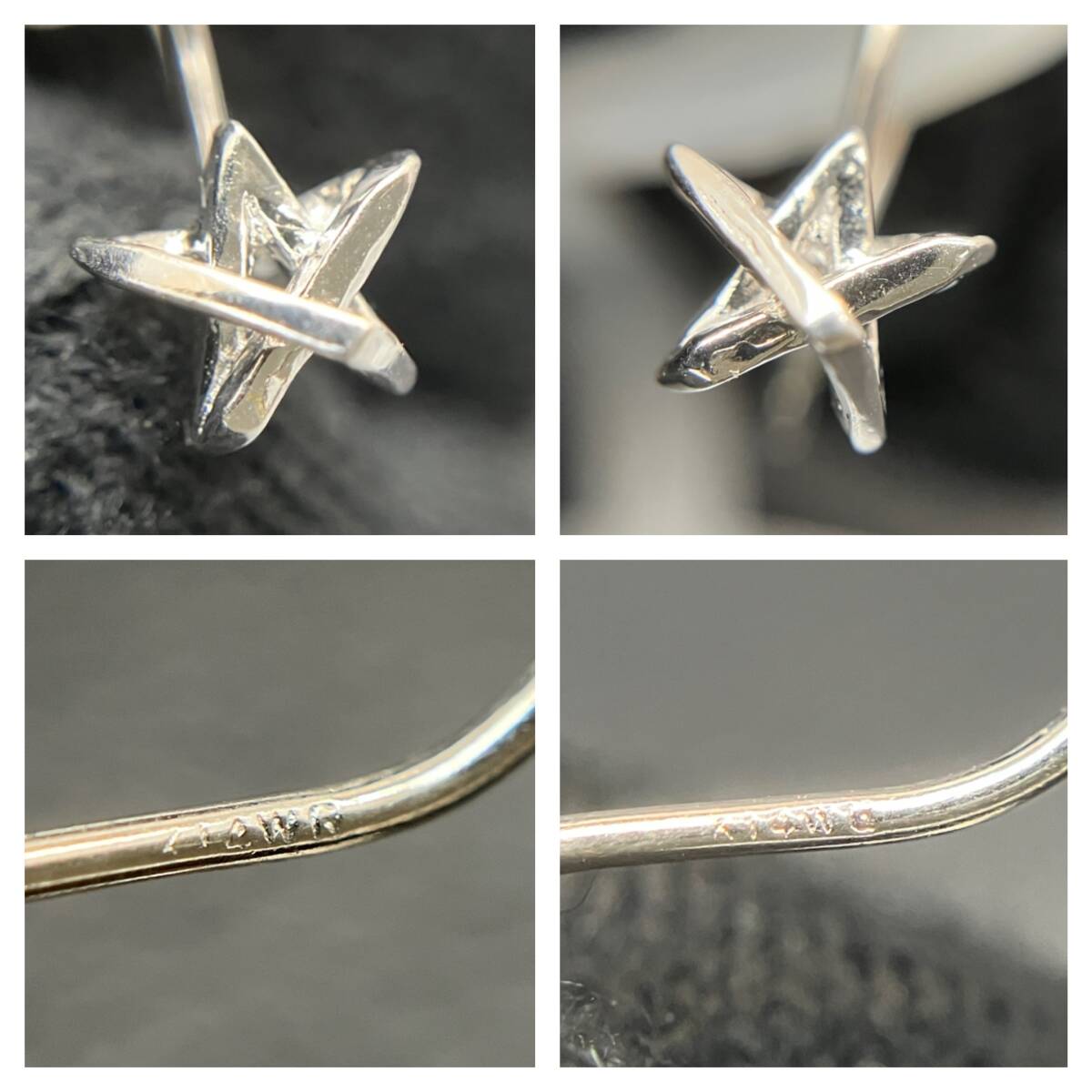 Yahoo!オークション - デザイン ピアス K14 WG 0.7g 金 ホワイト ゴー...