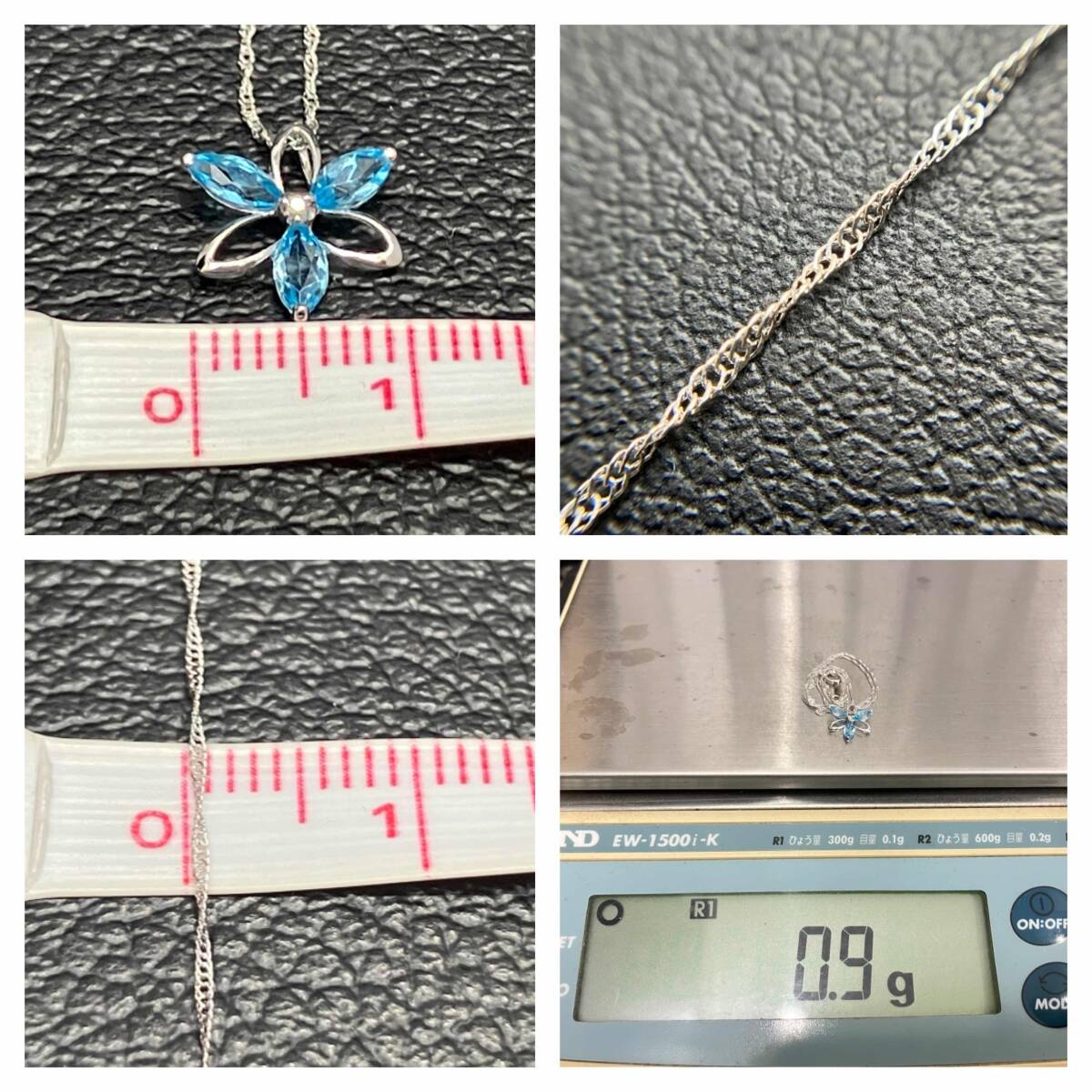 Yahoo!オークション - フラワー モチーフ デザイン ネックレス K18WG 4...