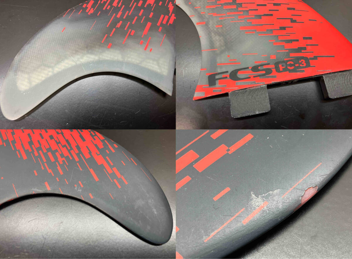 Yahoo!オークション - サーフボードフィン FCS PC-3 RED SMOKE TRI マ...