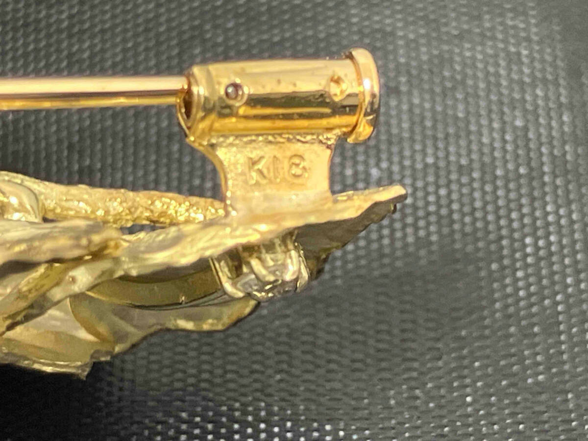 Yahoo!オークション - K18 8.4g リーフモチーフブローチトップ 店舗受...