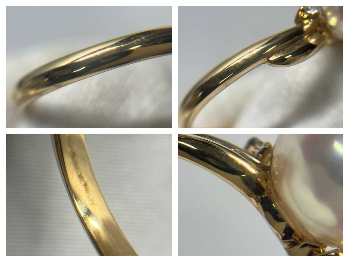 Yahoo!オークション - タサキ TASAKI K18 リング 11号 2.8g H0.8×W0.8...