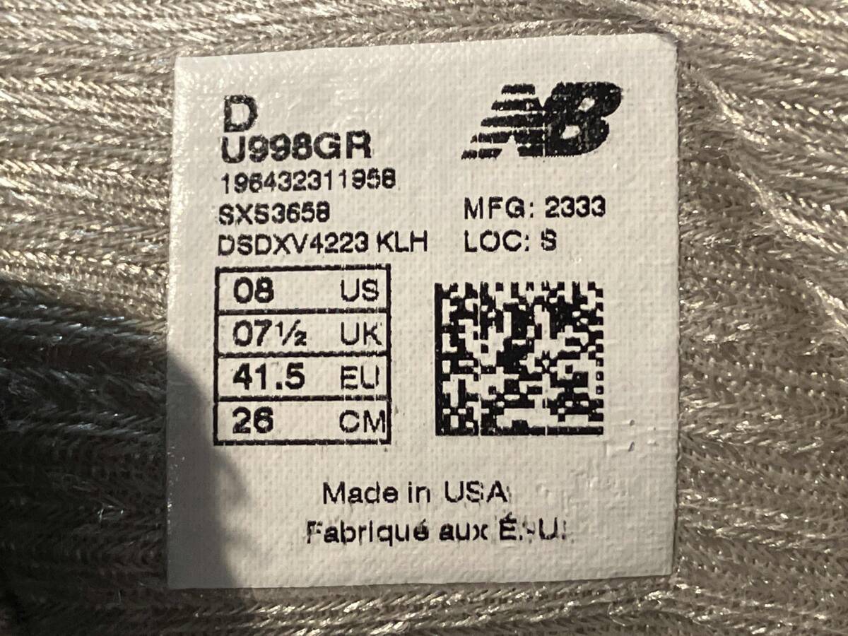 Yahoo!オークション - new balance ニューバランス U998GR Core Gray U...