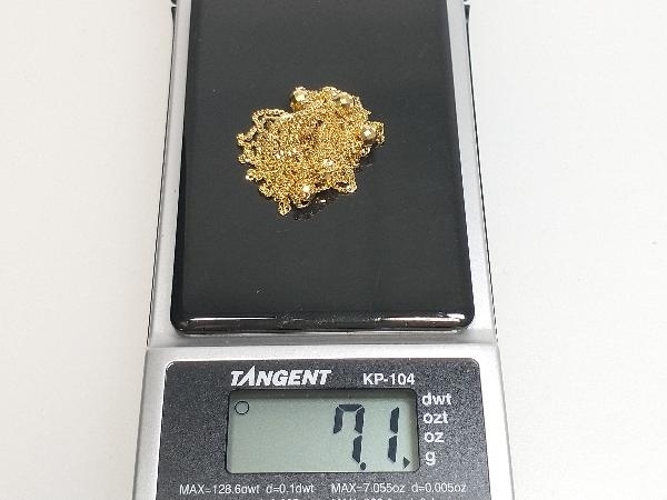 Yahoo!オークション - K18 4連チェーン風デザインネックレス カットボ...