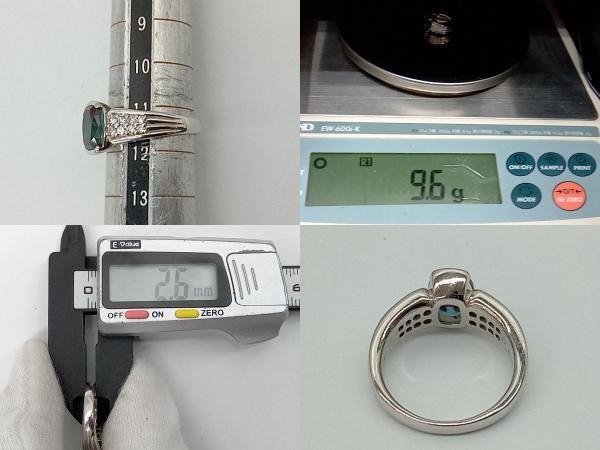 Yahoo!オークション - 【Pt950】 11.5号 合成 アレキサンドライト クレ...