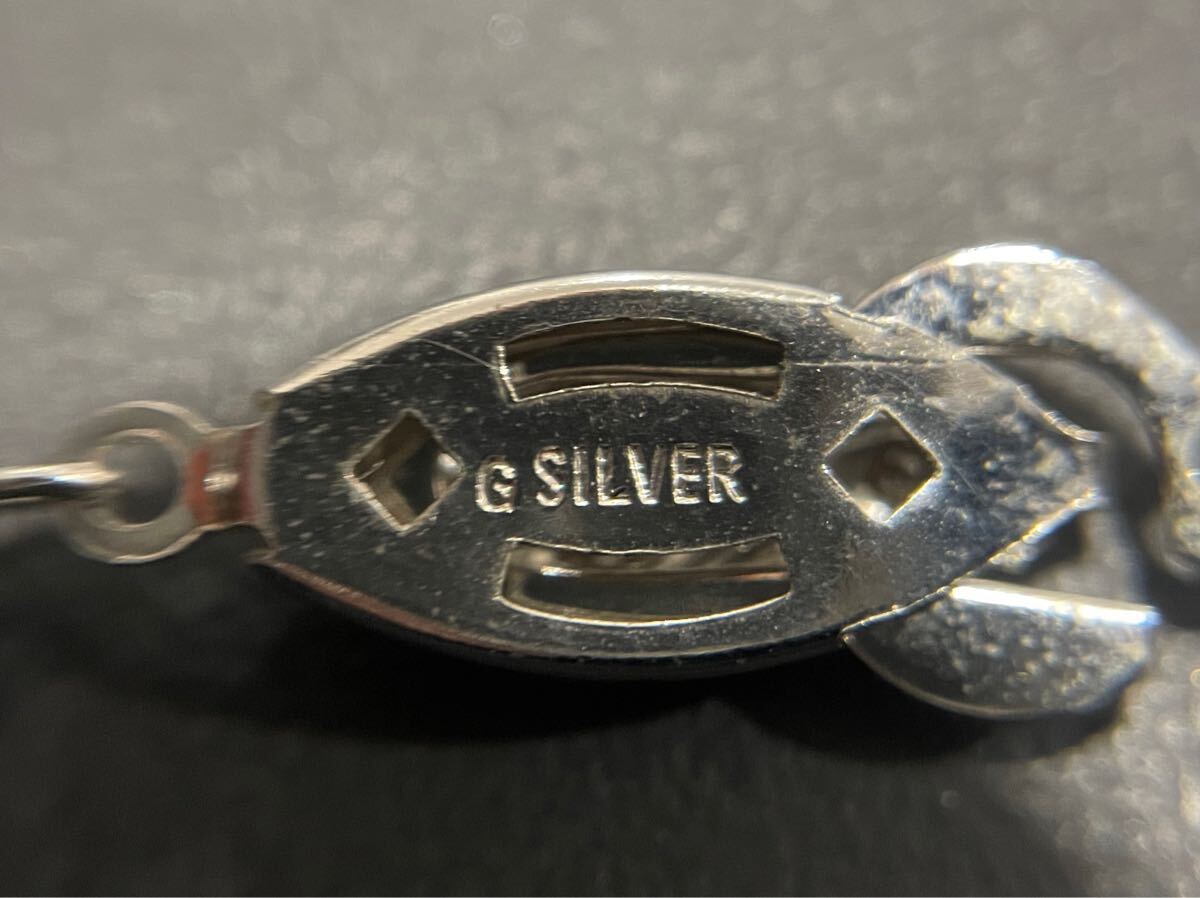 Yahoo!オークション - GSILVER 刻印有 ネックレス シルバー ブラック ...