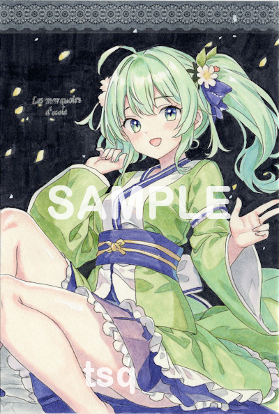 Yahoo!オークション - 手描きイラスト435 ハガキサイズ