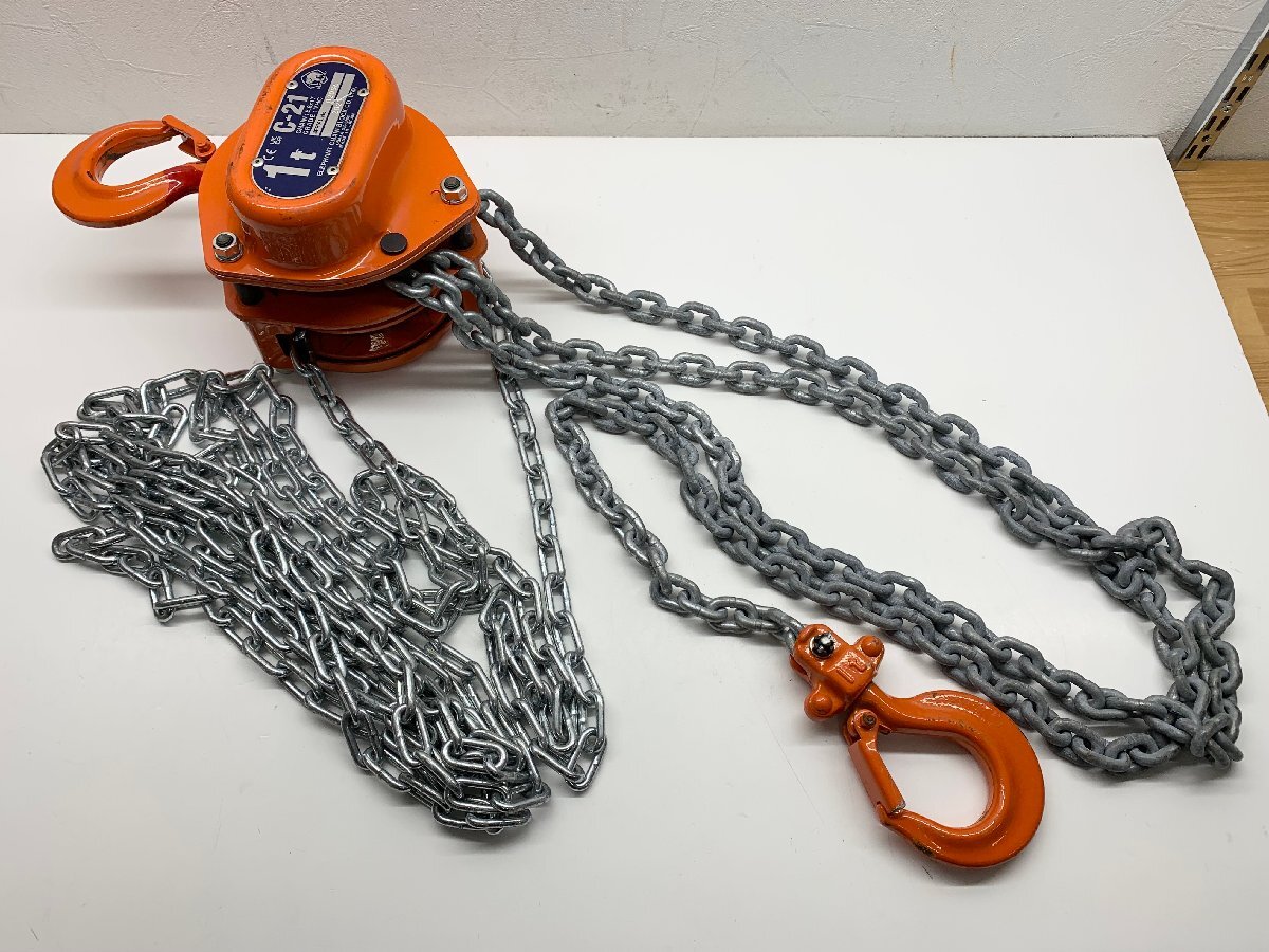 Yahoo!オークション - 象印 ELEPHANT フック式チェーンブロック チェー...