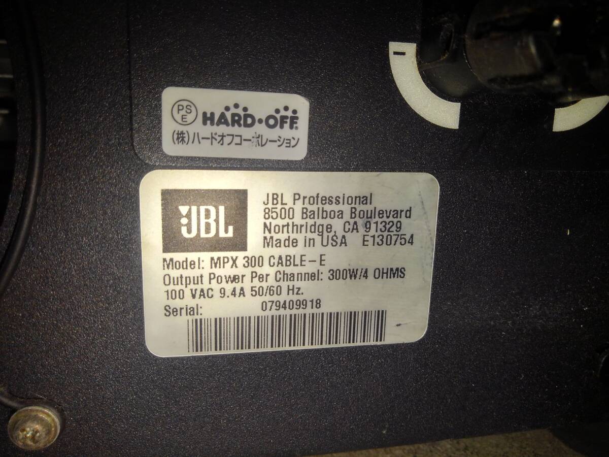 Yahoo!オークション - 25千/A011582-6/MS15000/H023-820/ JBL MPX300 C...