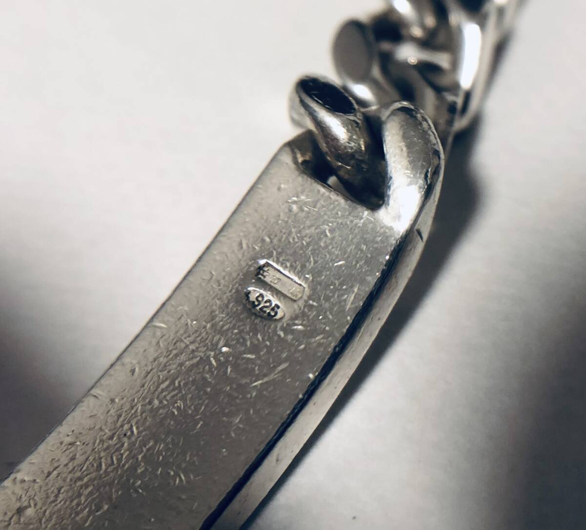 Yahoo!オークション - 1円〜 ヴィンテージ ID ブレスレット シルバー 9...