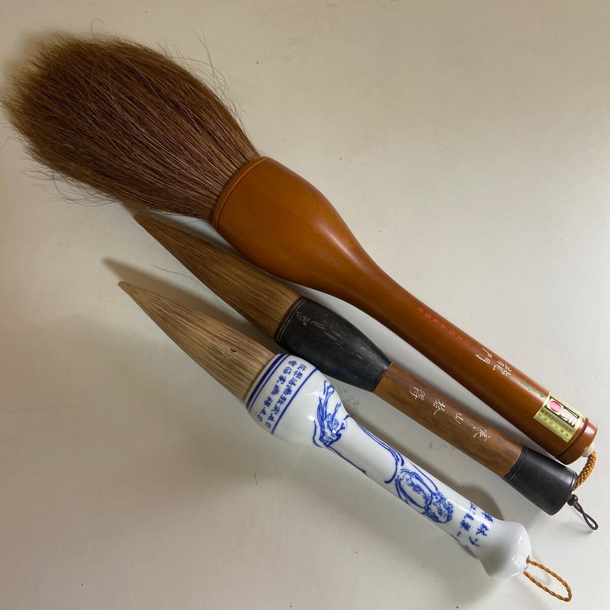 Yahoo!オークション - a1859)大筆 まとめて三本 伝統工芸品/ 龍門 龍翔...