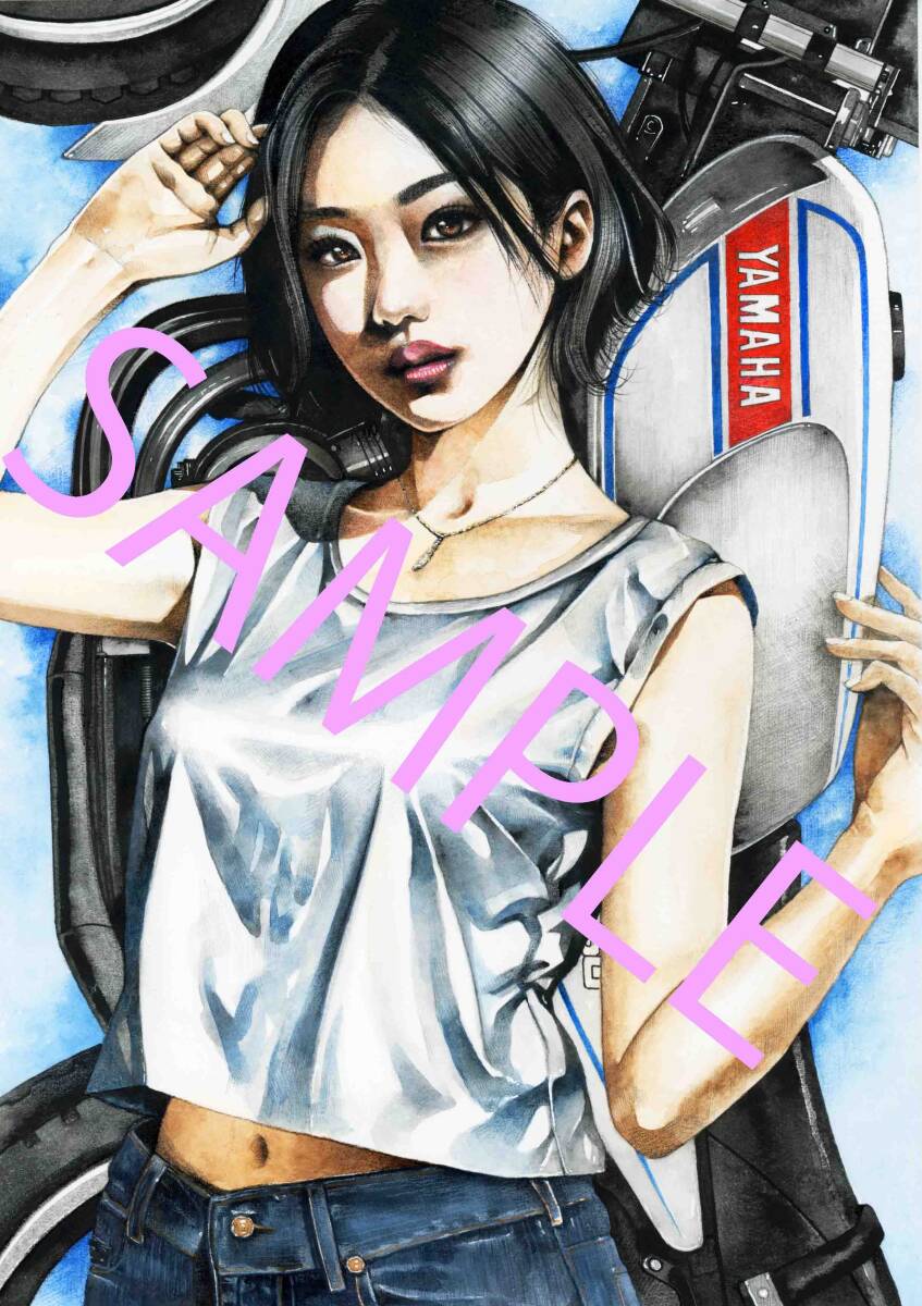 Yahoo!オークション - A4サイズ 水彩 手描きイラスト RZ250