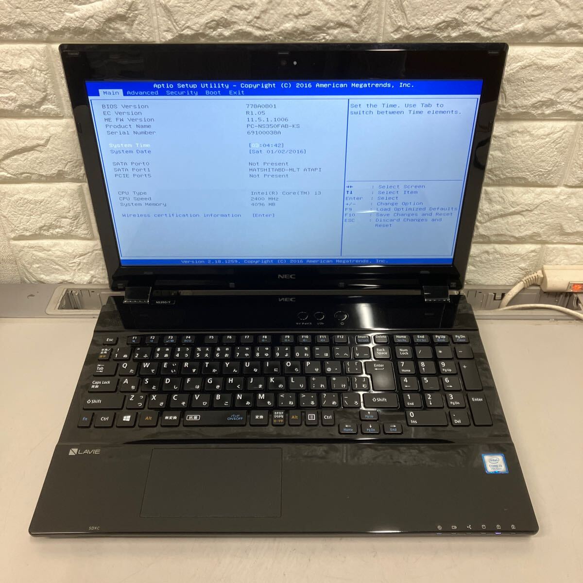 Yahoo!オークション - C106 NEC LaVie NS350/F PC-NS350FAB-KS Core i3...