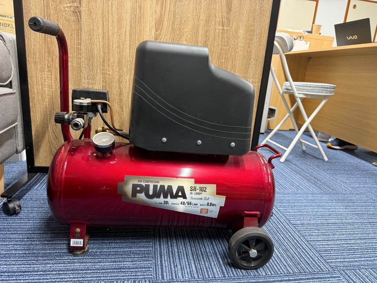 Yahoo!オークション - 西449 エアーコンプレッサー PUMA SR-102 直接...