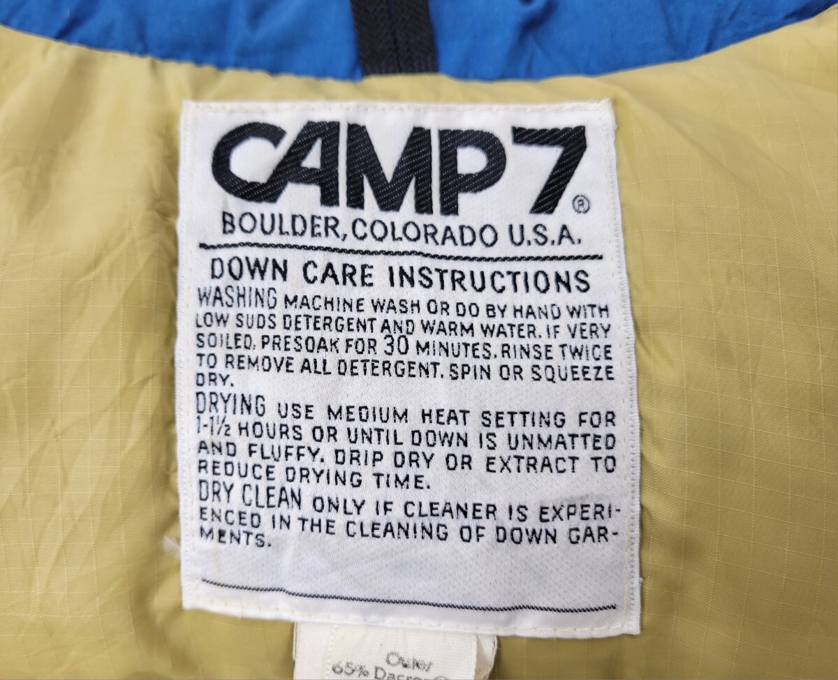 Yahoo!オークション - 良好 70s USA製 CAMP7 ダウンベスト ネイビー ベ...